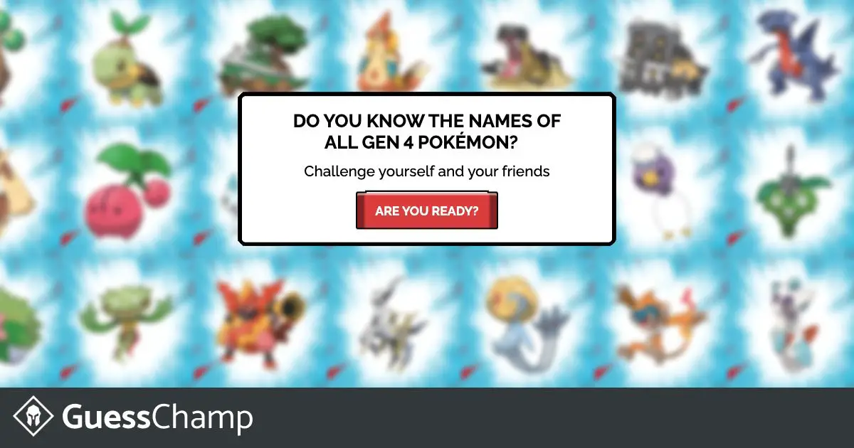 Pokémon Gen 4 names quiz. Can you name them all?