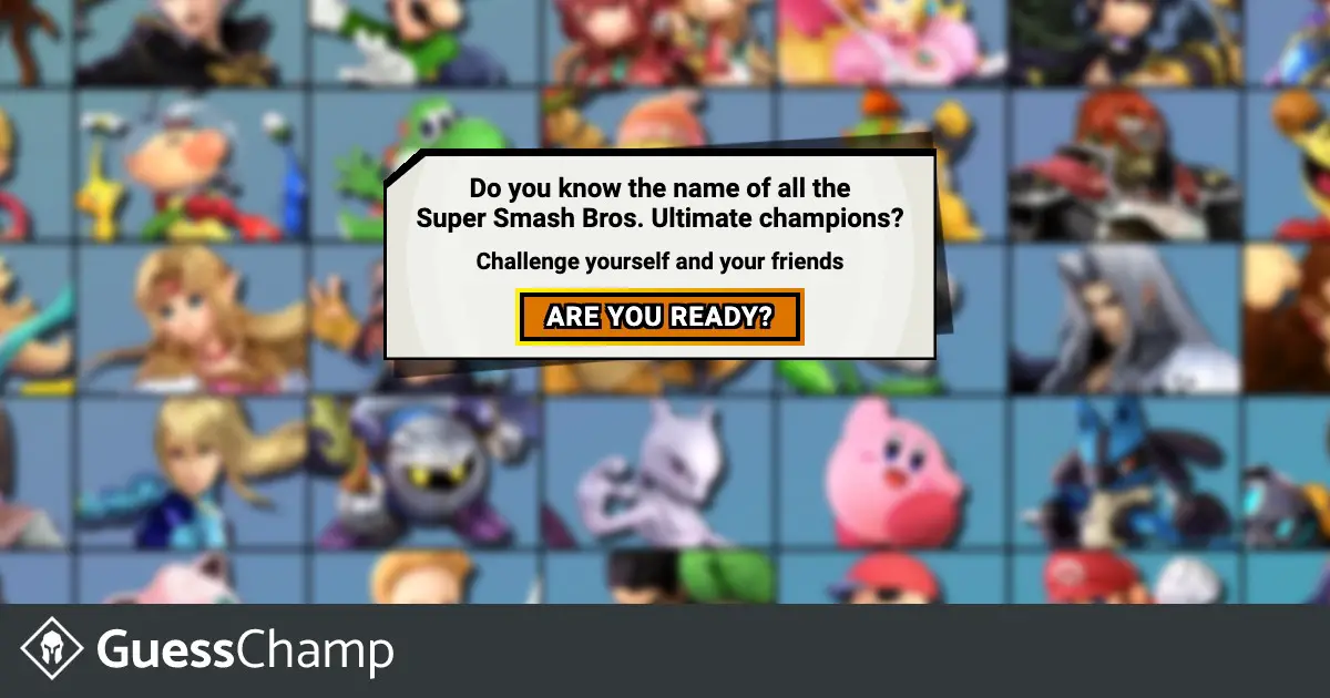 Super Smash Bros. fighter names quiz. Can you name them all?